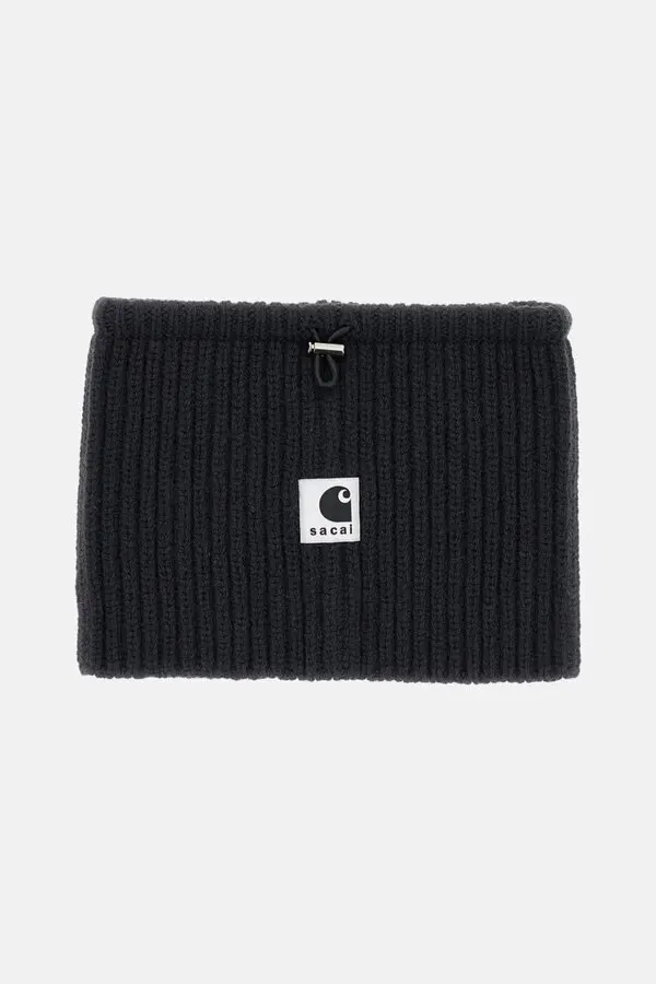 Sacai Wool-blend Neck Warmer - Black