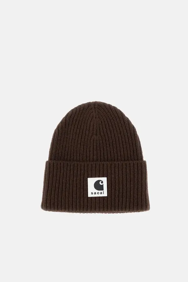 Sacai Wool-blend Cap X Carhartt Wip - Brown