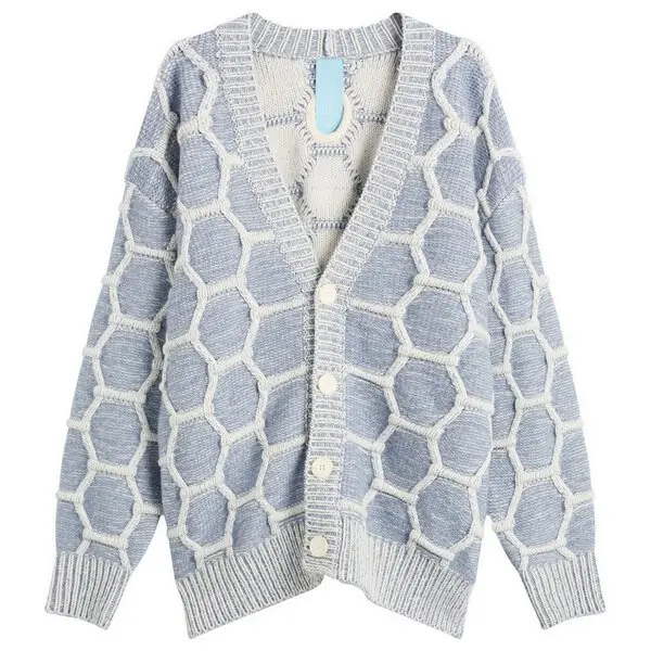 EBIT Chunky Octagon Knit Cardigan