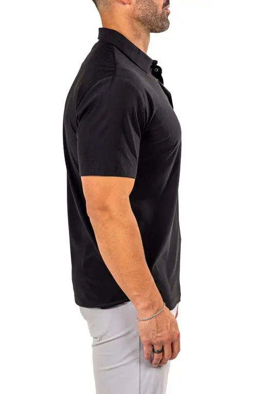 MACEOO Golfascension Stretch Nylon Polo - Black