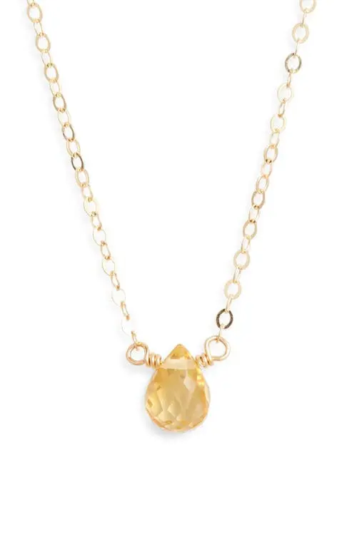 NASHELLE Birthstone Pendant Necklace - Gold Fill