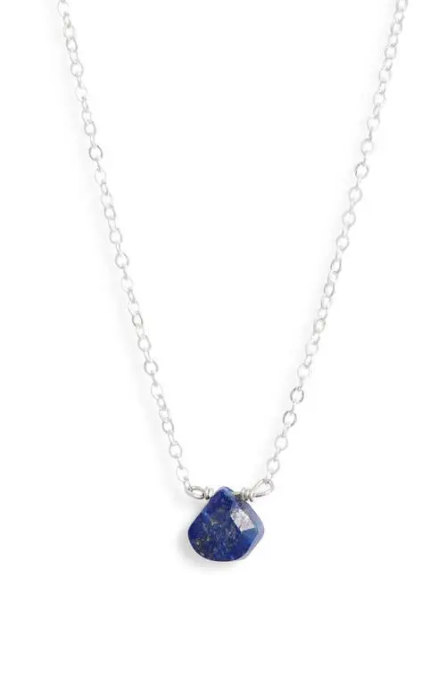 NASHELLE Birthstone Pendant Necklace - Royal Blue Sterling Silver