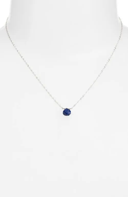 NASHELLE Birthstone Pendant Necklace - Royal Blue Sterling Silver