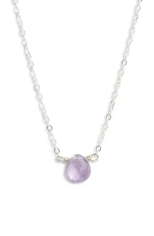 NASHELLE Birthstone Pendant Necklace - Sterling Silver