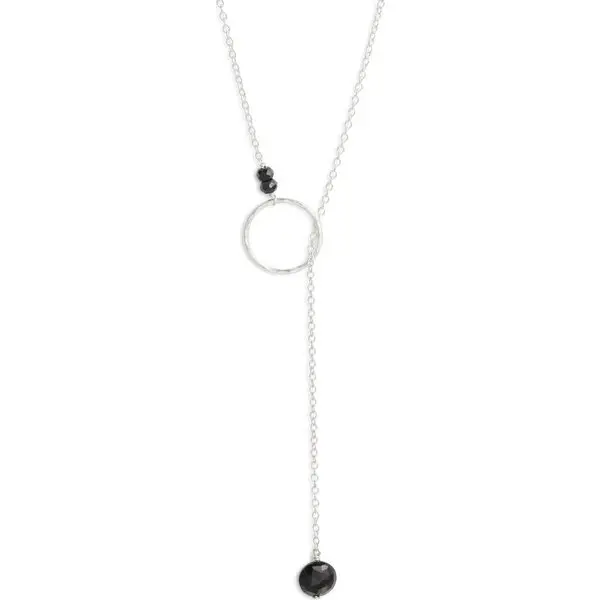 NASHELLE Gwyneth Semiprecious Toggle Necklace - Black Onyx/sterling Silver
