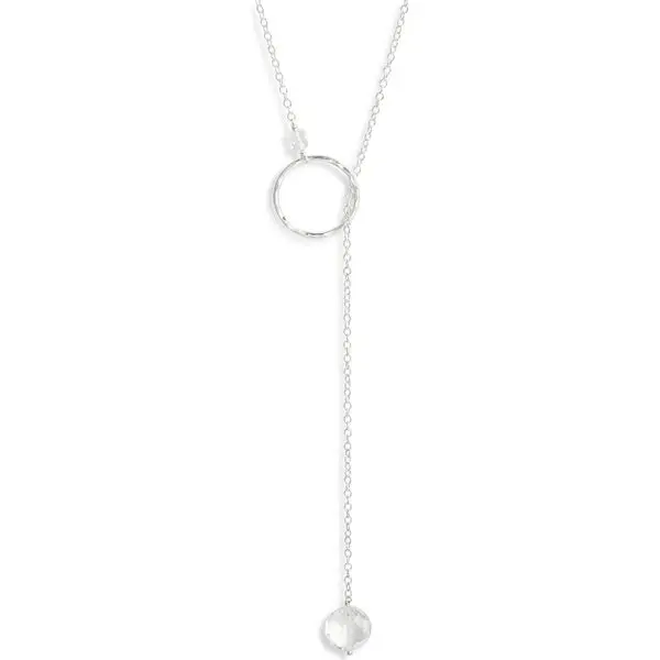 NASHELLE Gwyneth Semiprecious Toggle Necklace - Crystal/sterling Silver