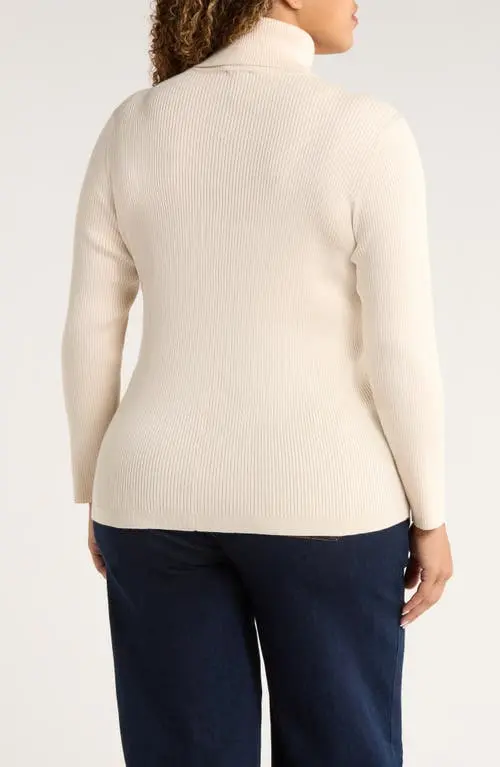 Jones New York Ribbed Turtleneck Sweater