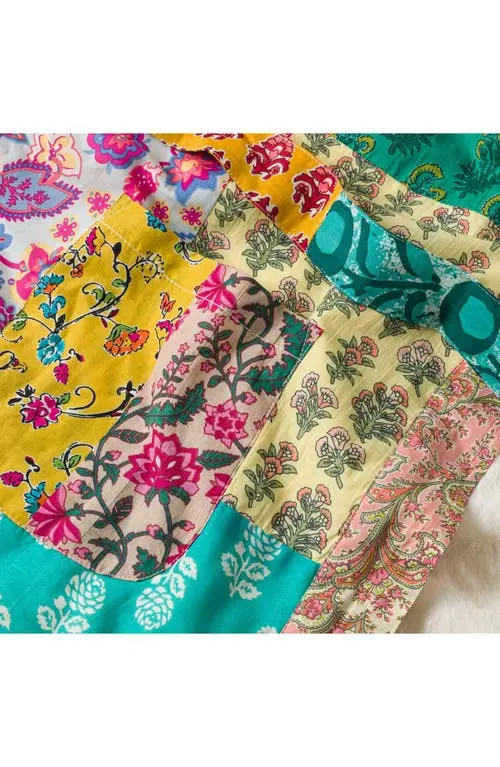UNCOMMON GOODS Repurposed Sari Fleece Lined Robe
