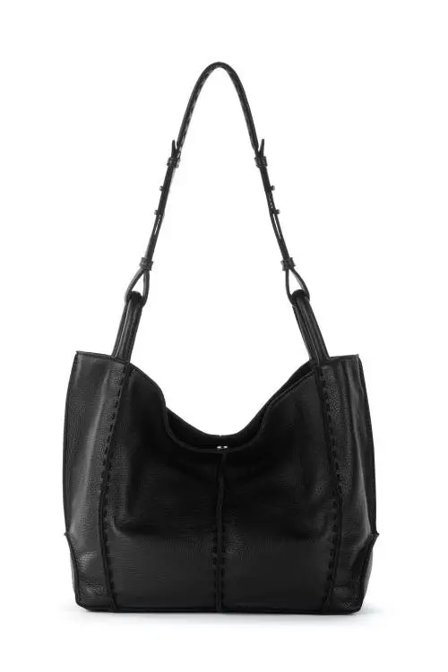 THE SAK Los Feliz Medium Leather Tote Bag - Black
