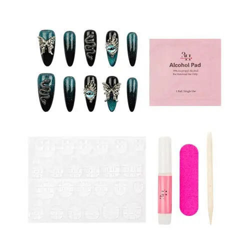 3H NAILS Galaxy Wings Luxury Handmade Press On Nails