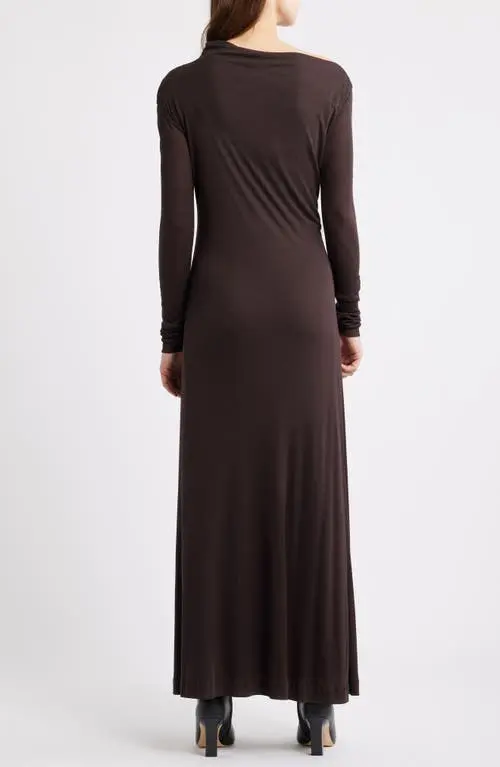 BOSS Evargo One-shoulder Long Sleeve Gown