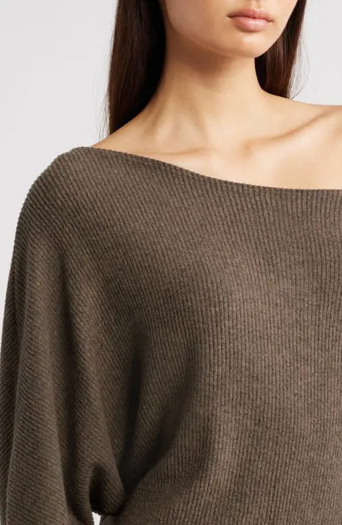 BELLA VENICE Izzy Off-the-shoulder Long Sleeve Sweater Mini Dress