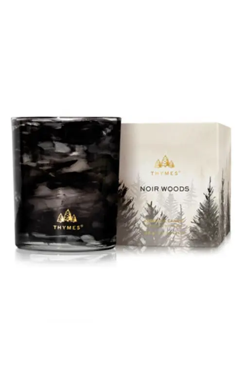 THYMES Noir Woods Poured Candle - Black