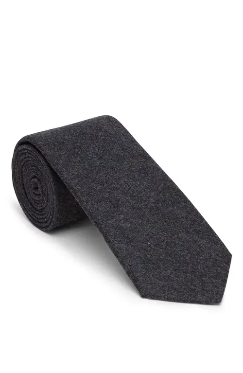 Brunello Cucinelli Flannel Necktie - Dark Grey