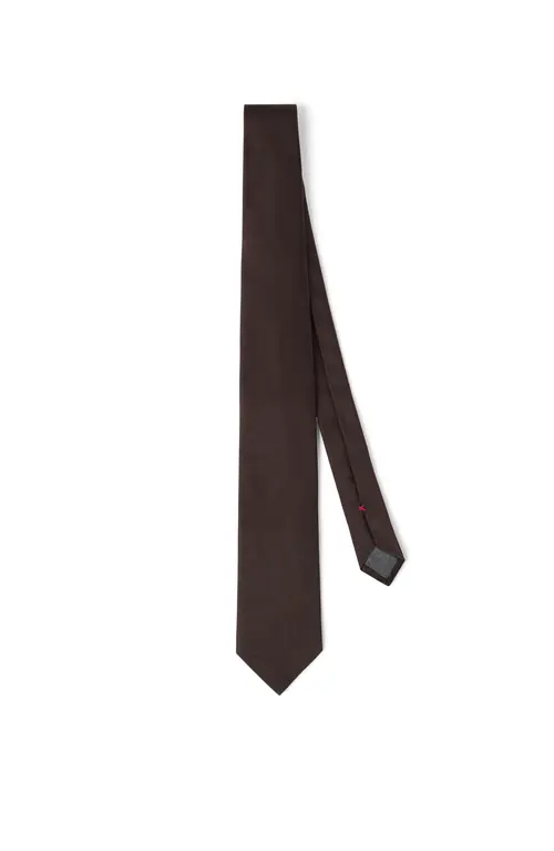 Brunello Cucinelli Silk Twill Neck Tie - Brown