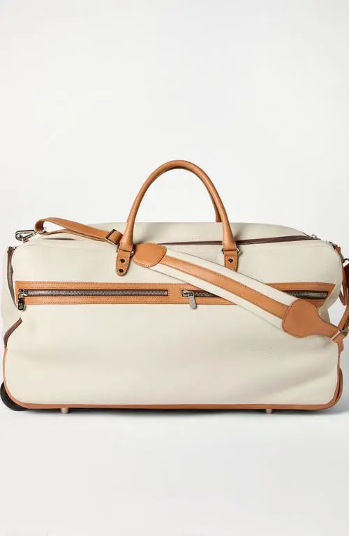 Brunello Cucinelli Grained Calfskin Trolley - Ivory