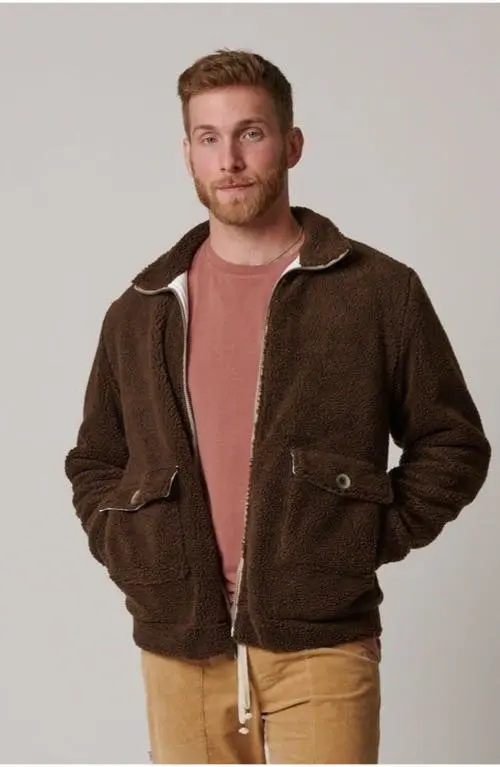 LEISURE LAB Fleece Jacket - Chocolate