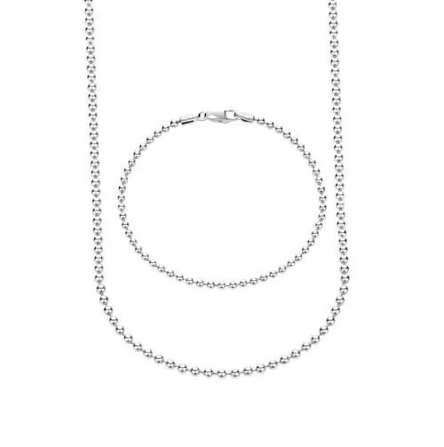 DONATELLO GIAN Sterling Beaded Necklace And Bracelet Set - Silver