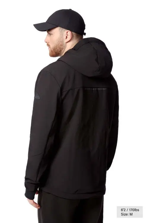 ALPINE NORTH Fleece Lined Softshell Windbreaker - Black