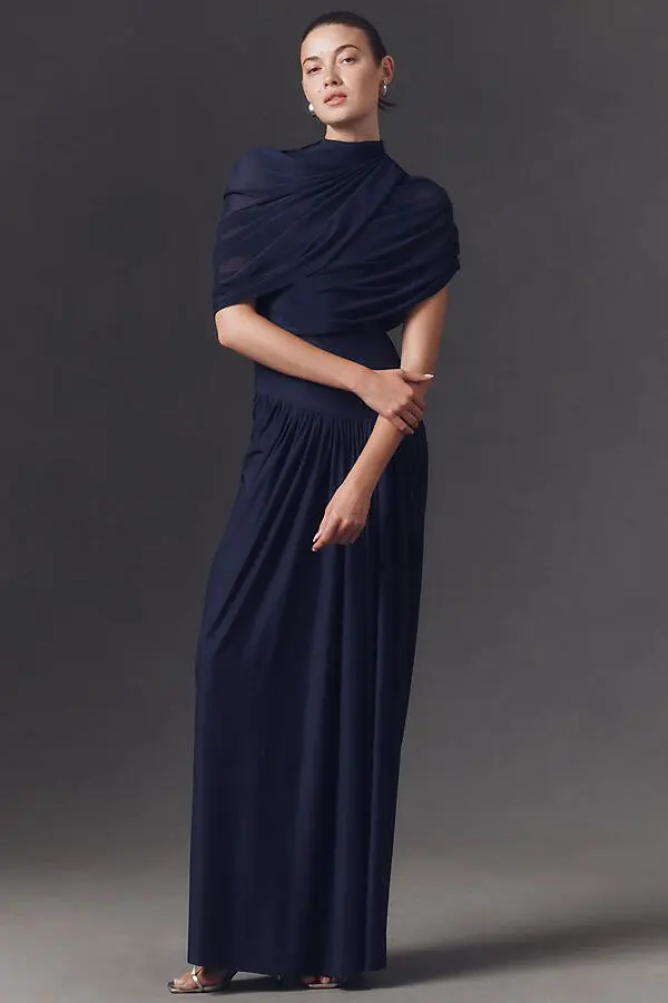 DEME BY GABRIELLA Jasme Draped Maxi Dress