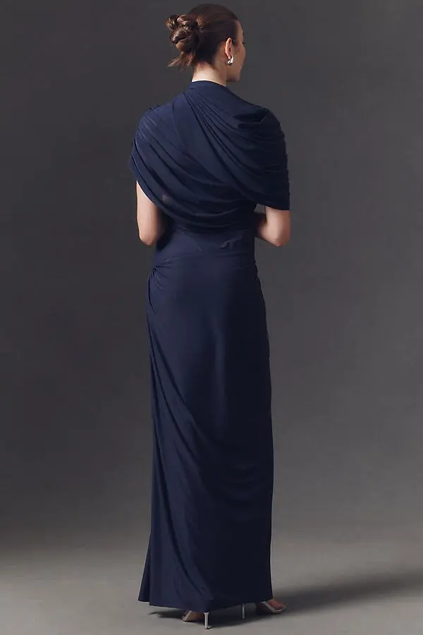 DEME BY GABRIELLA Jasme Draped Maxi Dress