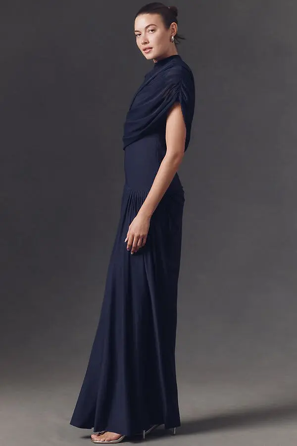 DEME BY GABRIELLA Jasme Draped Maxi Dress
