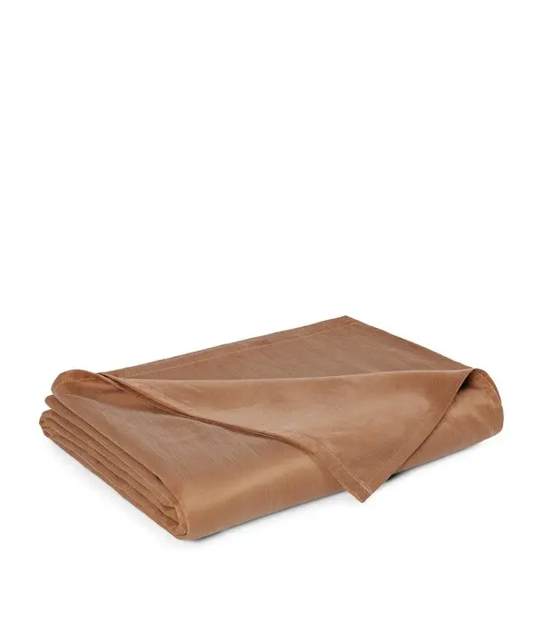 HAMAM Alya Frame Super King Flat Sheet - Brown