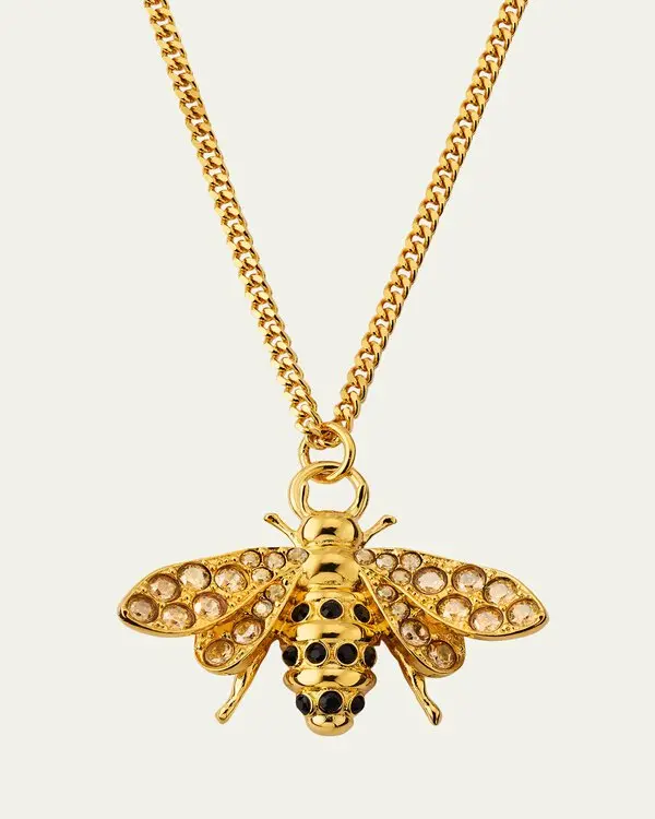 Oscar De La Renta Small Bee Pendant Necklace - Gold