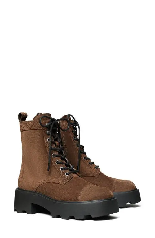 Tory Burch T Monogram Lug Sole Bootie - Cocoa