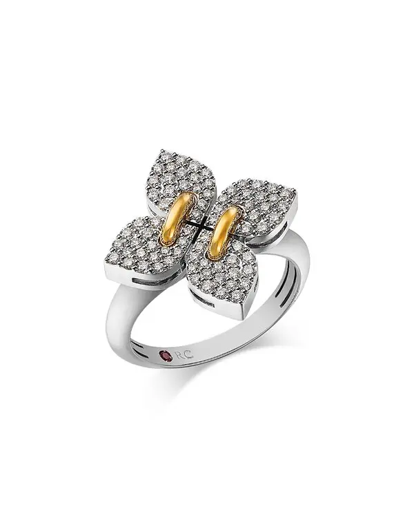 Roberto Coin 18k Gold Diamond Filo Ring - White/gold