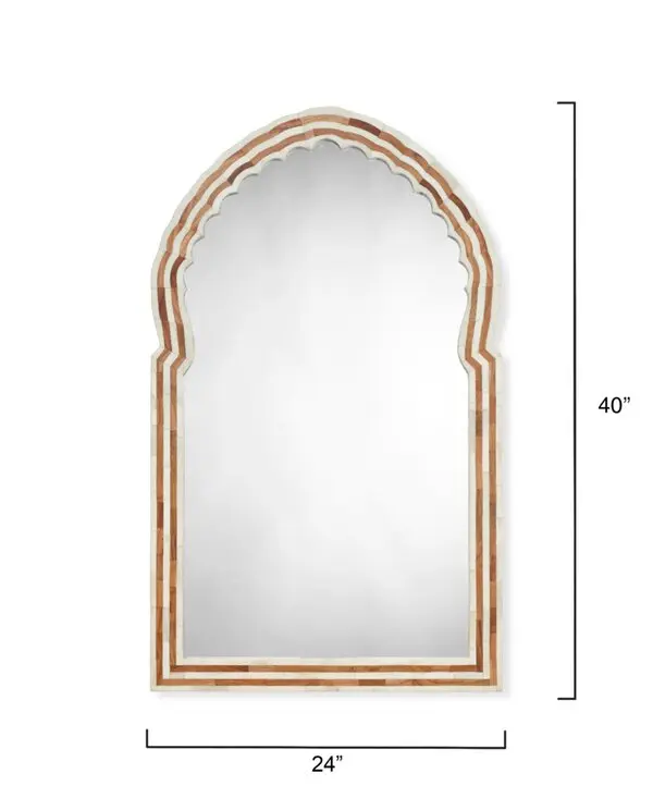 JAMIE YOUNG CO. Bardot Medium Bone & Wood Mirror