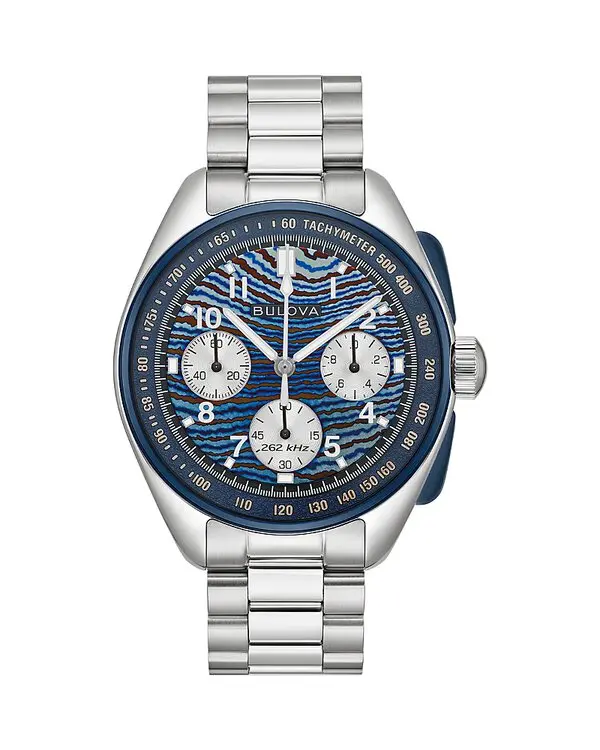 Bulova Limited Edition 150th Anniversary Heritage Lunar Pilot Chronograph, 43.5mm - Blue/silver