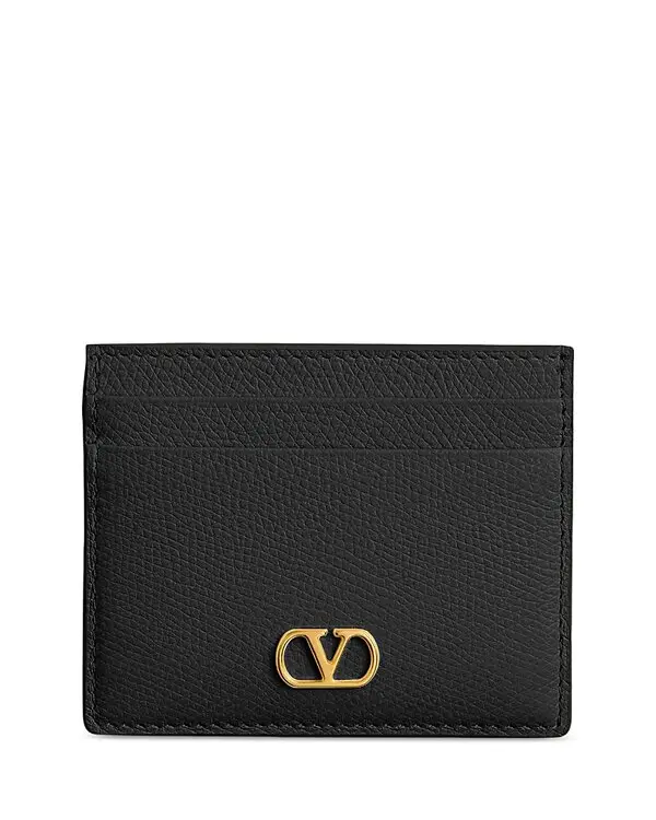 Valentino Garavani Vlogo Signature Card Holder - Black