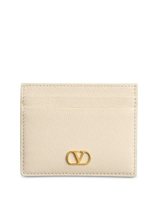 Valentino Garavani Vlogo Signature Card Holder - Light Ivory