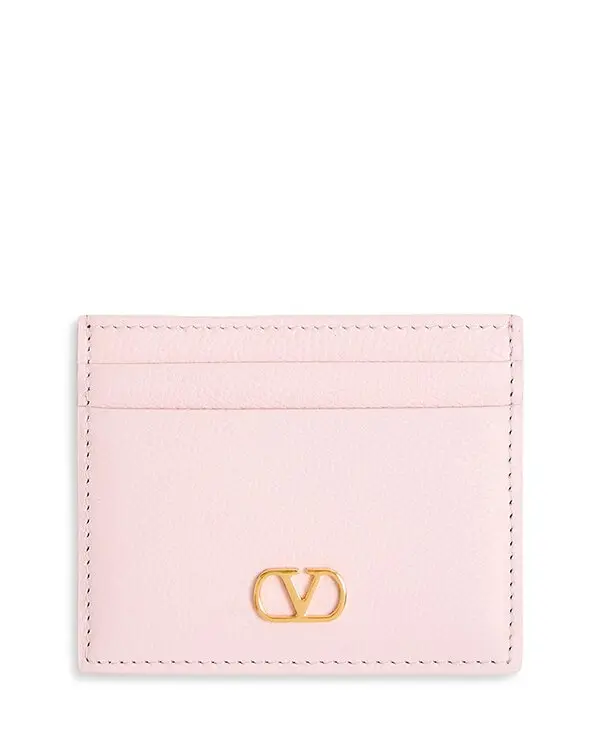 Valentino Garavani Vlogo Signature Card Holder - Pale Rose