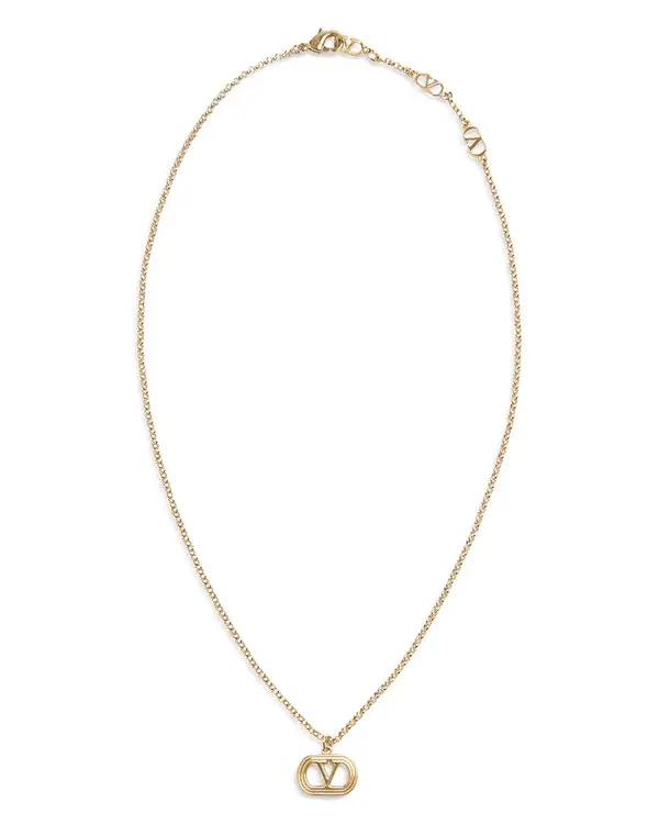 Valentino Garavani Logo Pendant Necklace - Gold