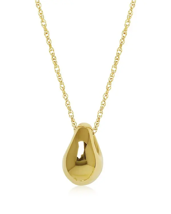 Bloomingdale'S 14k Yellow Polished Tapered Drop Pendant Necklace - Gold