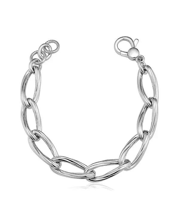 ORADINA Sterling Milanese Twist Link Bracelet - Silver