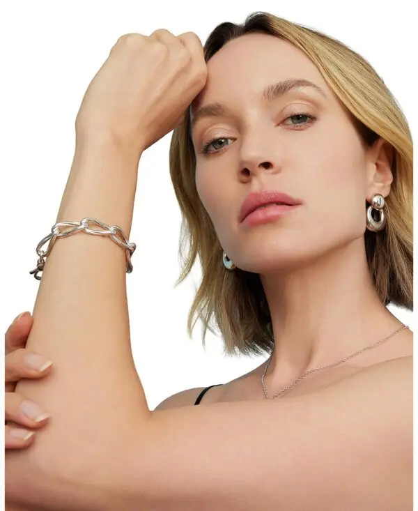 ORADINA Sterling Milanese Twist Link Bracelet