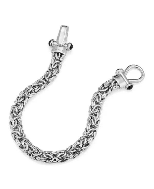 ORADINA Sterling Byzantine Bracelet With Onyx