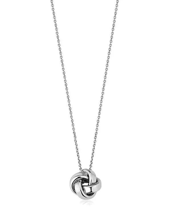 ORADINA Sterling Eternal Knot Pendant Necklace - Silver
