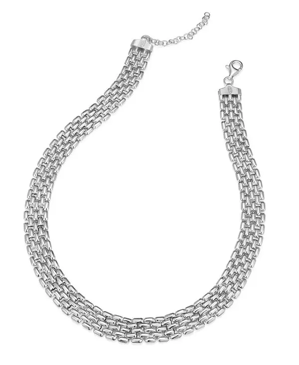 ORADINA Sterling Panther Link Necklace