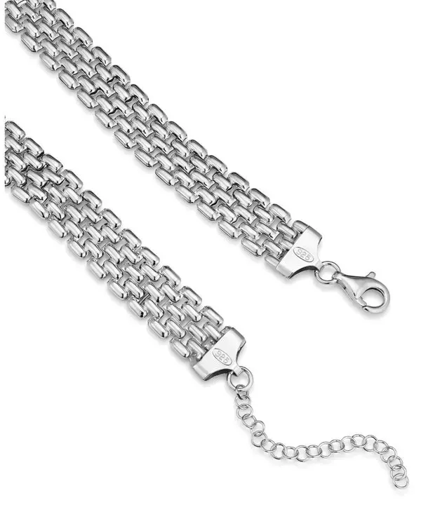 ORADINA Sterling Panther Link Necklace