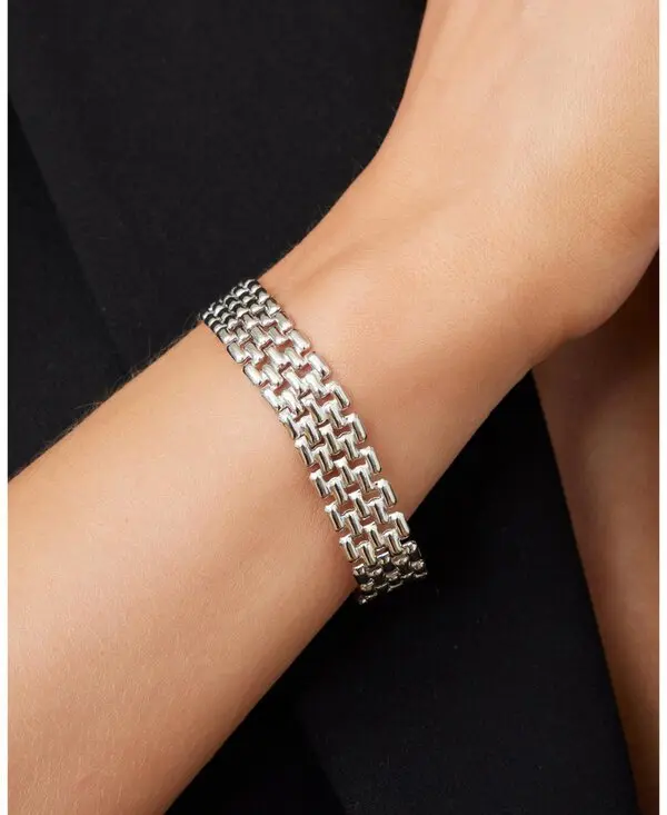 ORADINA Sterling Panther Link Bracelet