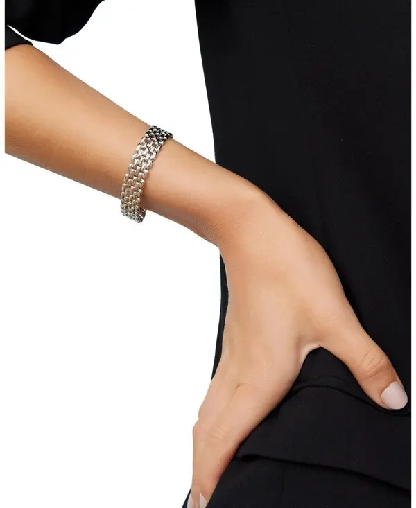 ORADINA Sterling Panther Link Bracelet