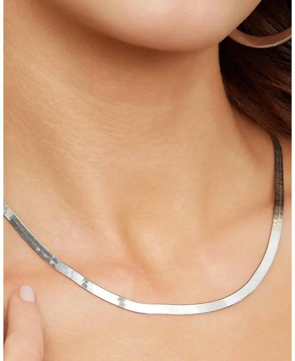 ORADINA Sterling Mirage Herringbone Choker
