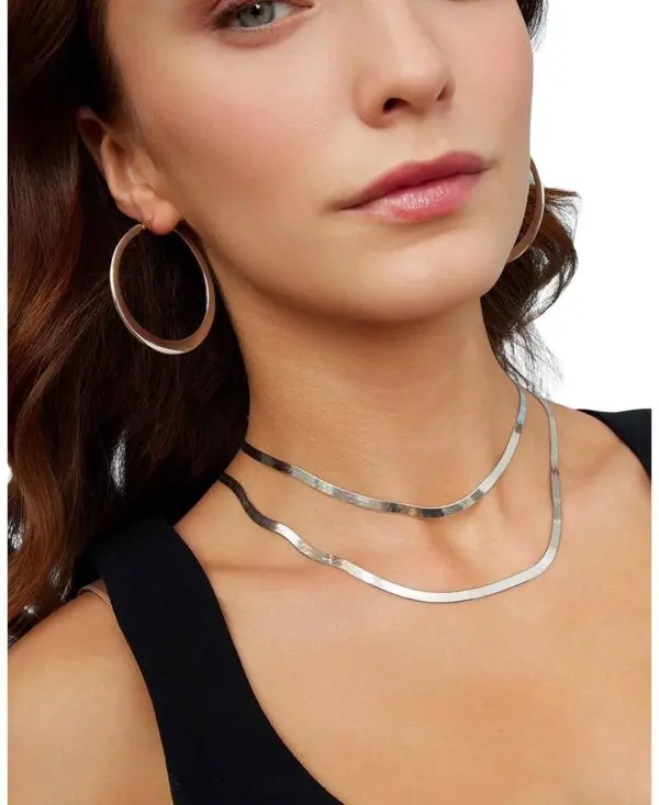 ORADINA Sterling Mirage Herringbone Choker