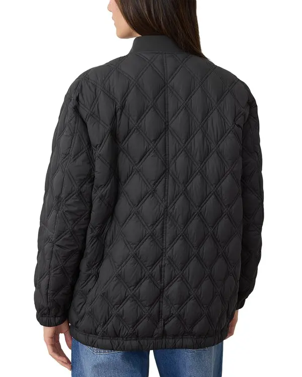 Marine Layer Marina Quilted Bomber Jacket - Black