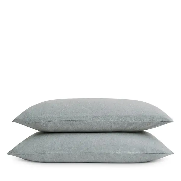 CHRISTY Flannel Marl Solid King Pillowcase, Pair - Silver