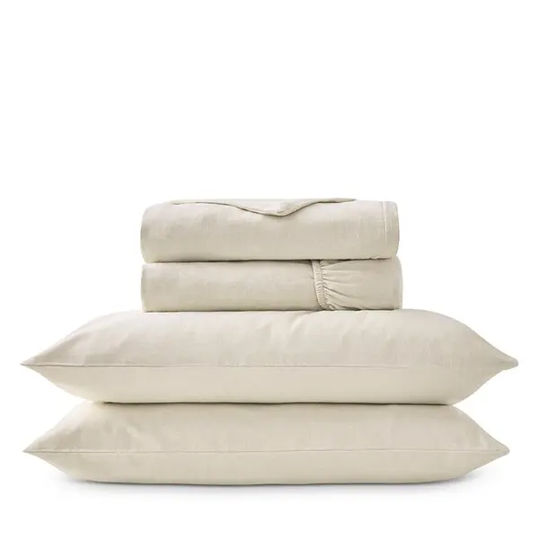 CHRISTY Flannel Marl Solid Sheet Set, King - Oat